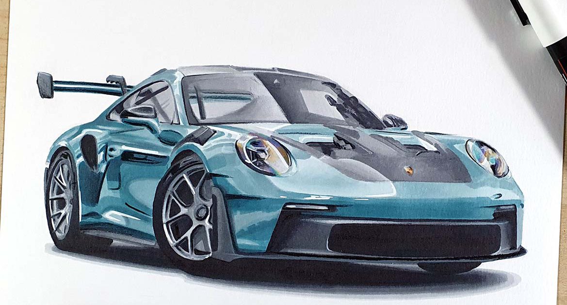 porsche 911 gt3 rs coloring pages