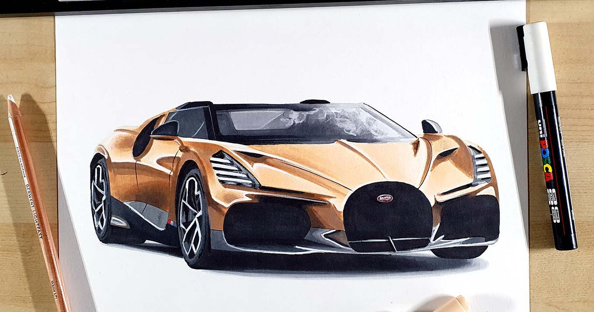 how to draw bugatti car easy
