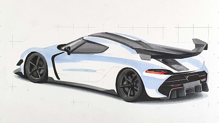 Koenigsegg Jesko Attack Drawing Tutorial | Easy AND Realistic Step-by ...