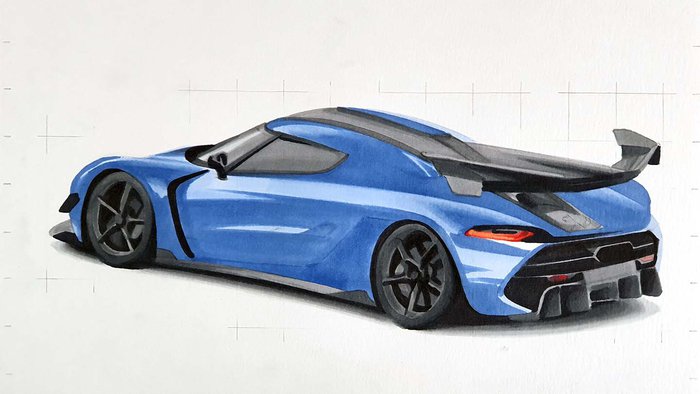 Koenigsegg Jesko Attack Drawing Tutorial | Easy AND Realistic Step-by ...