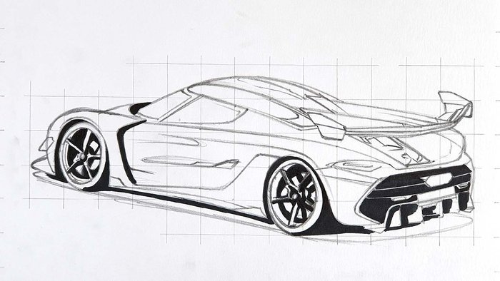 Koenigsegg Jesko Attack Drawing Tutorial | Easy AND Realistic Step-by ...