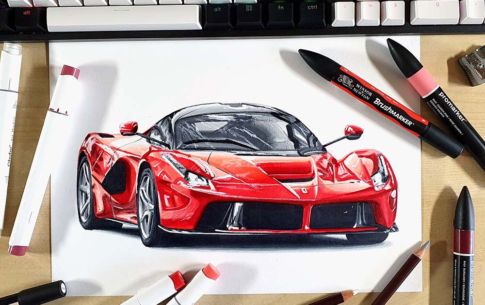 How to Draw a Ferrari LaFerrari - Detailed Step-by-Step Guide
