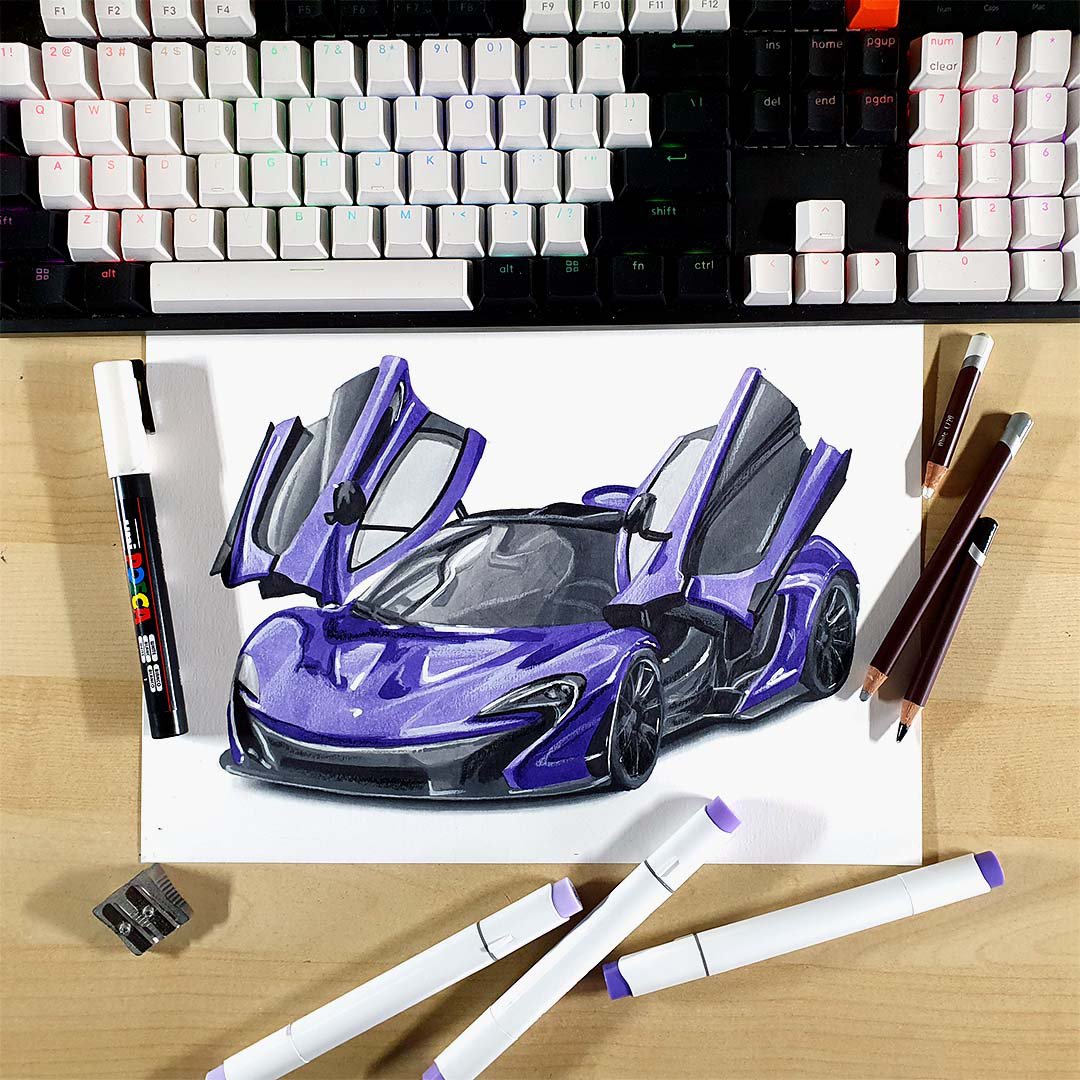 how to draw mclaren car