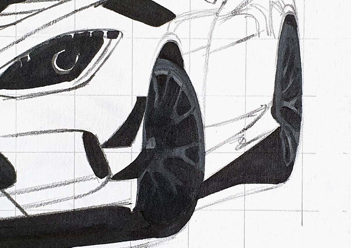 How to Draw a Dodge Viper ACR - Simple & Exact Step-by-Step Tutorial