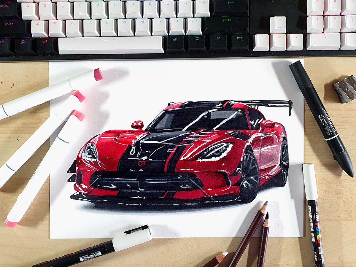 how to draw a realistic computer