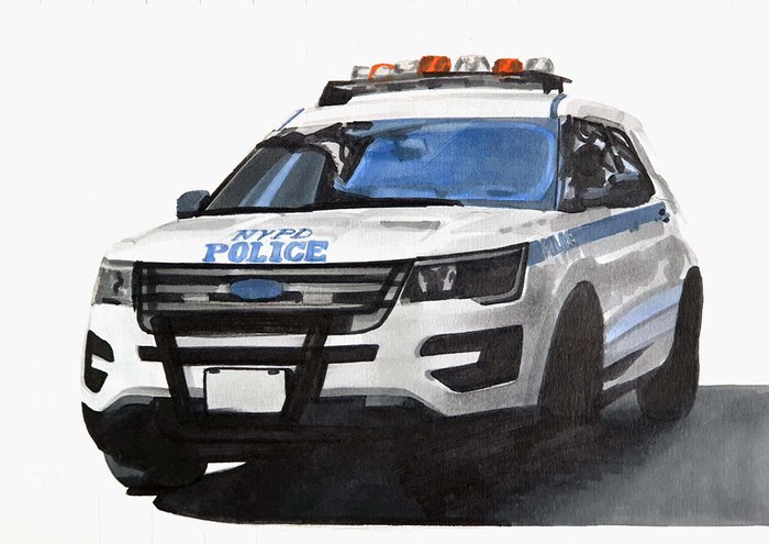 How to Draw a Police Car - Easy-to-Follow Police Car Drawing Tutorial
