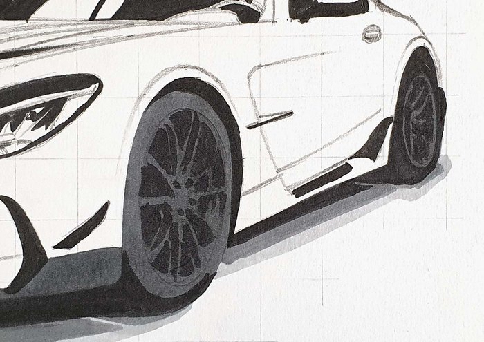 How to Draw a Mercedes AMG GT Black Series - Mercedes Benz AMG GT ...