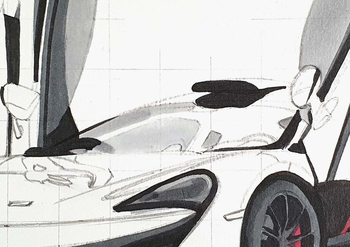 How to Draw a Supercar Step-by-Step - McLaren 600LT Drawing Tutorial