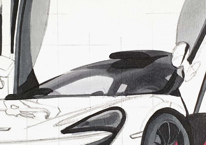How to Draw a Supercar Step-by-Step - McLaren 600LT Drawing Tutorial