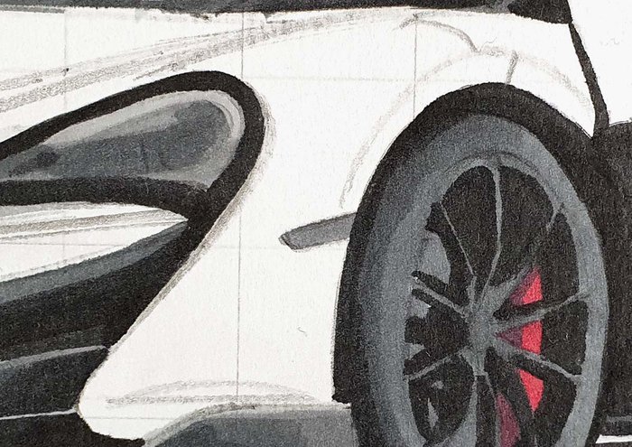 How to Draw a Supercar Step-by-Step - McLaren 600LT Drawing Tutorial