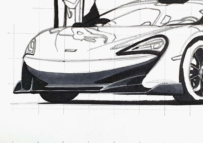 How to Draw a Supercar Step-by-Step - McLaren 600LT Drawing Tutorial