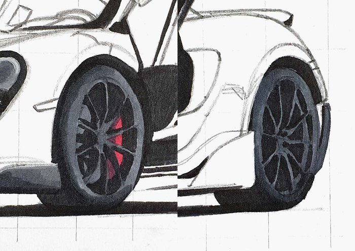 How to Draw a Supercar Step-by-Step - McLaren 600LT Drawing Tutorial