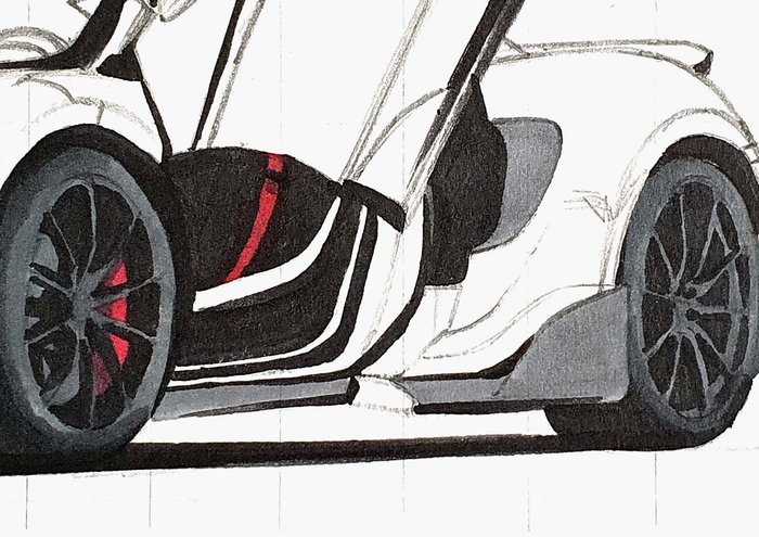 How to Draw a Supercar Step-by-Step - McLaren 600LT Drawing Tutorial