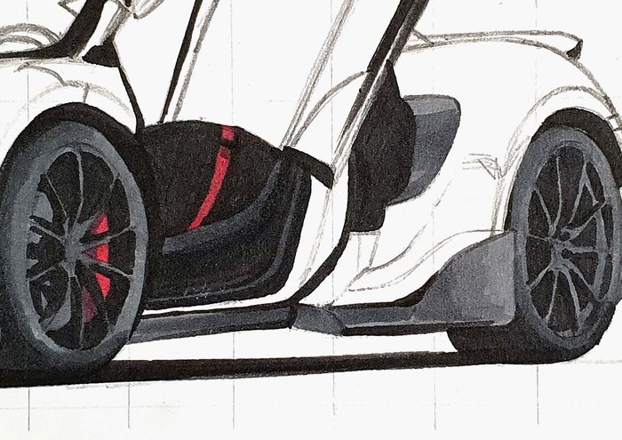 How to Draw a Supercar Step-by-Step - McLaren 600LT Drawing Tutorial