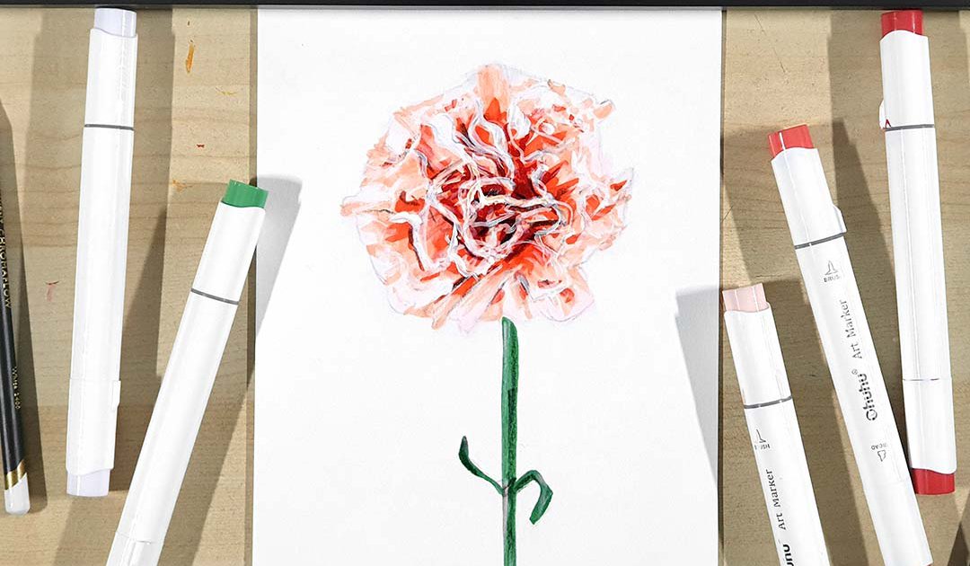 How To Draw A Carnation - A Simple Yet Realistic Step-By-Step Tutorial