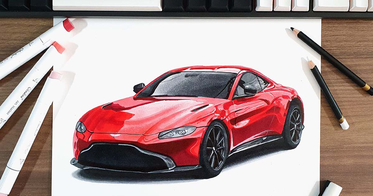 How to Draw Aston Martin Cars Step-by-Step - Luuk Minkman