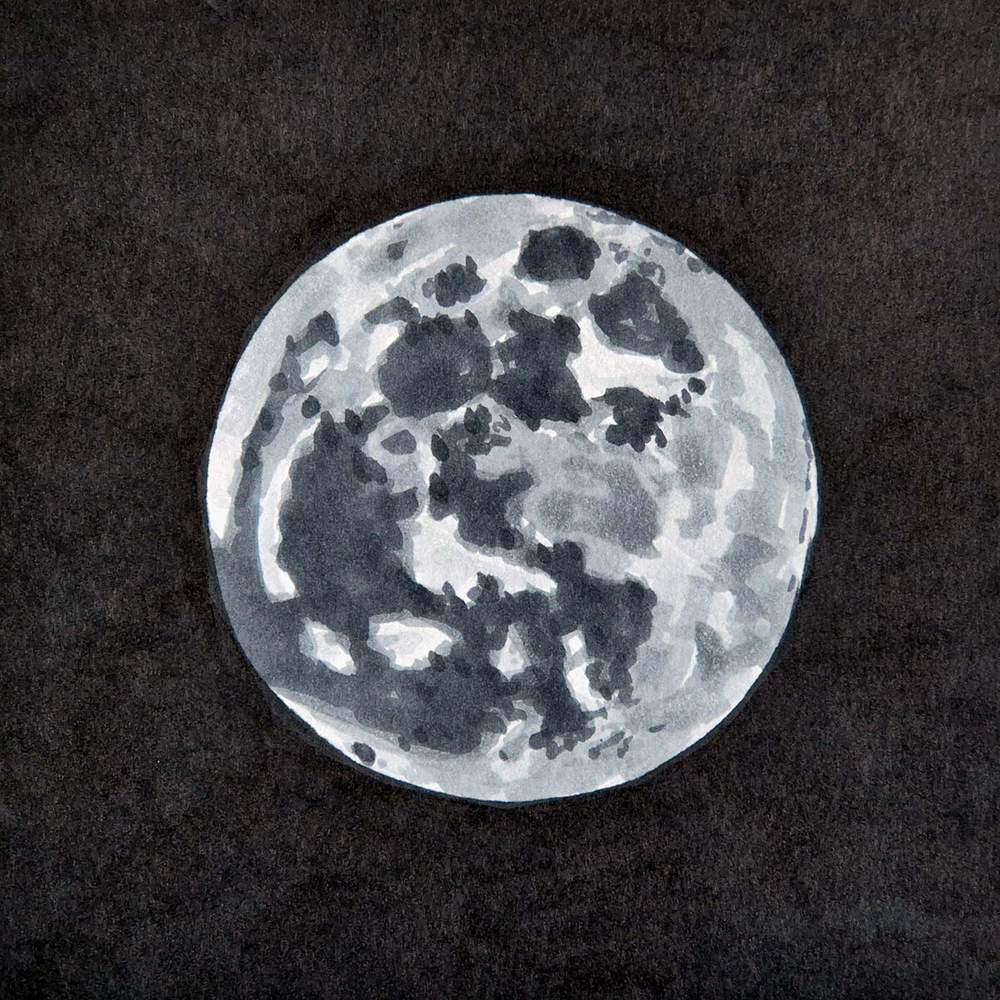 moon art drawing