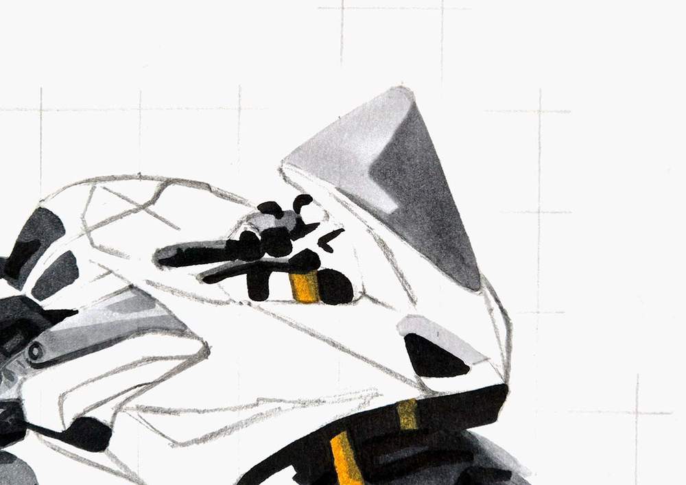 How to Draw a Motorcycle - Ducati Panigale V4S Step by Step Guide