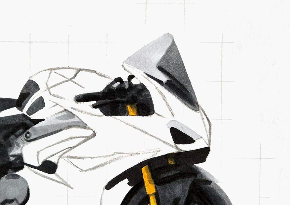 How to Draw a Motorcycle - Ducati Panigale V4S Step by Step Guide