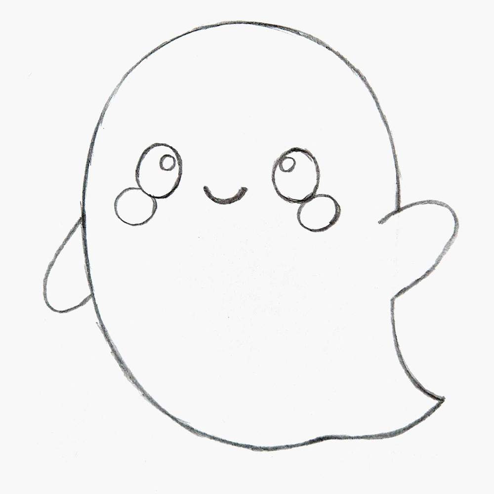 How to Draw a Cute Ghost (Easy Step-by-Step Drawing Tutorial for Beginners)