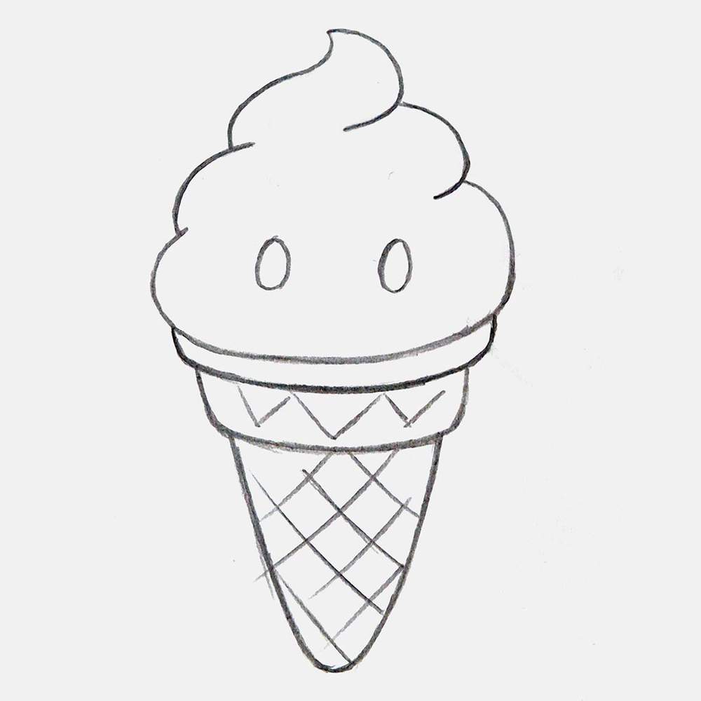 How to Draw a Cute Ice Cream Cone - Super Simple & Fun Step by Step Guide
