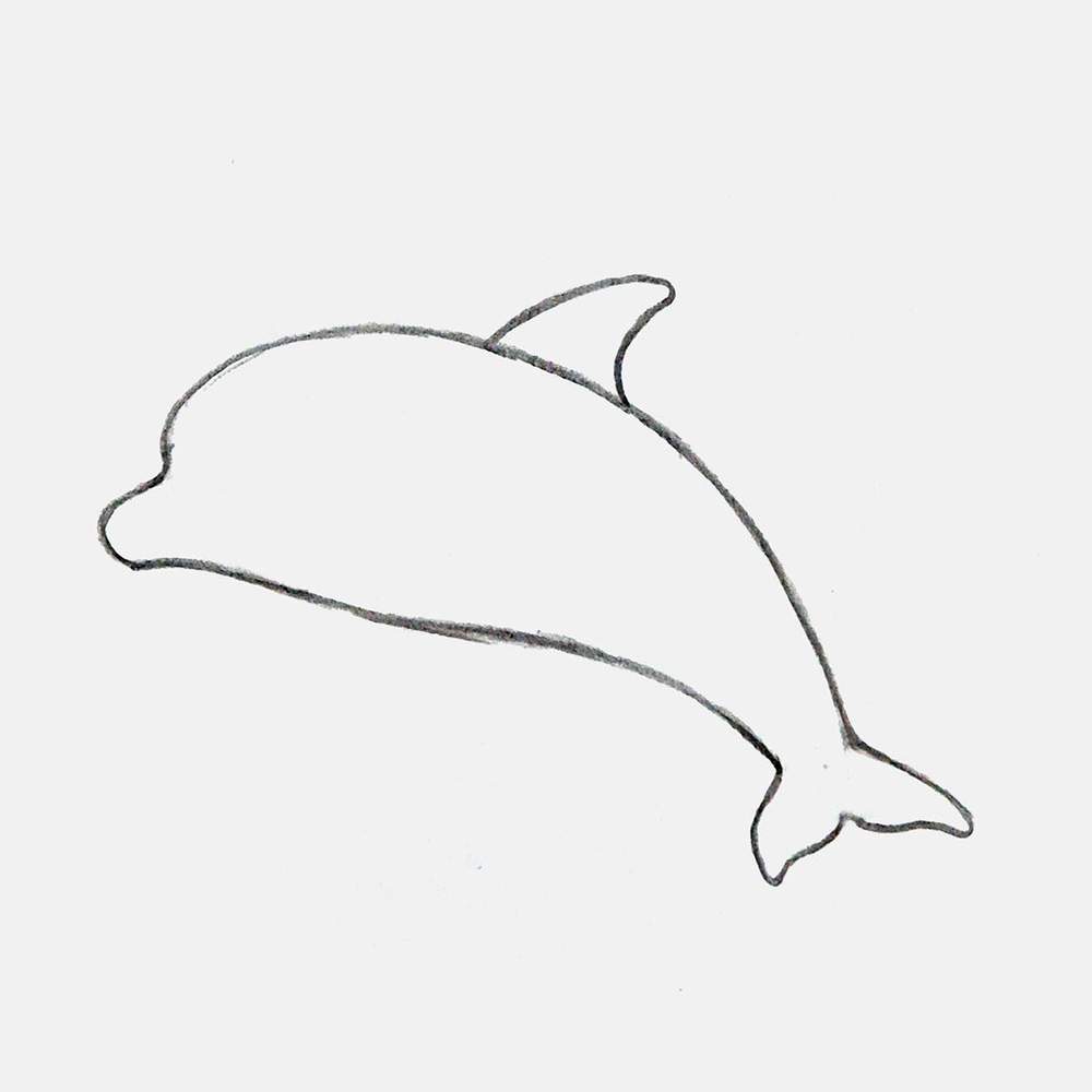 How to Draw a Dolphin Swimming in the Ocean Step by Step