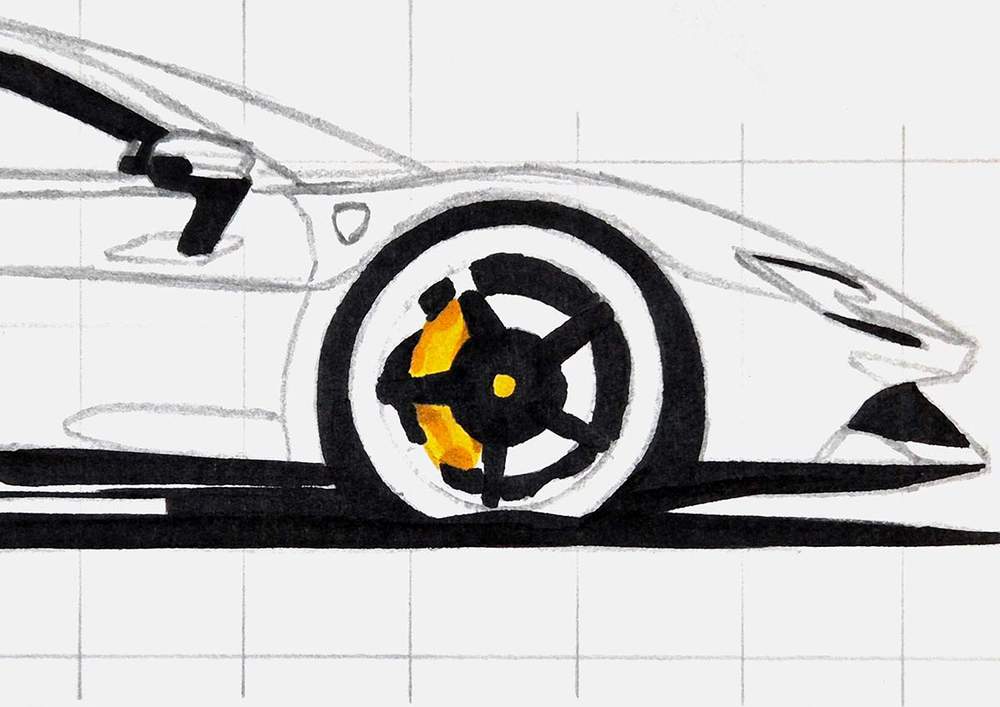 How to Draw a Ferrari SF90 Side View - Realistic Step by Step Guide