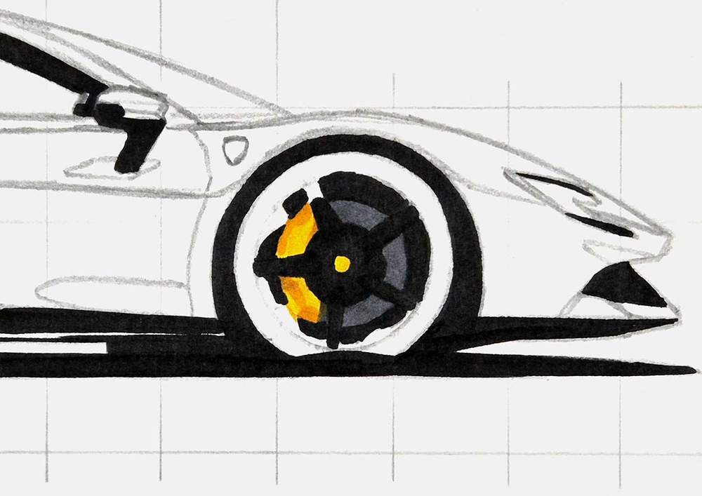 How to Draw a Ferrari SF90 Side View - Realistic Step by Step Guide
