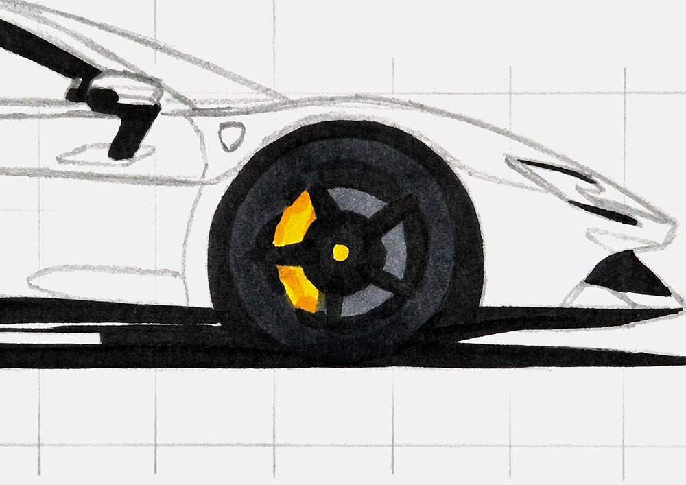 How to Draw a Ferrari SF90 Side View - Realistic Step by Step Guide