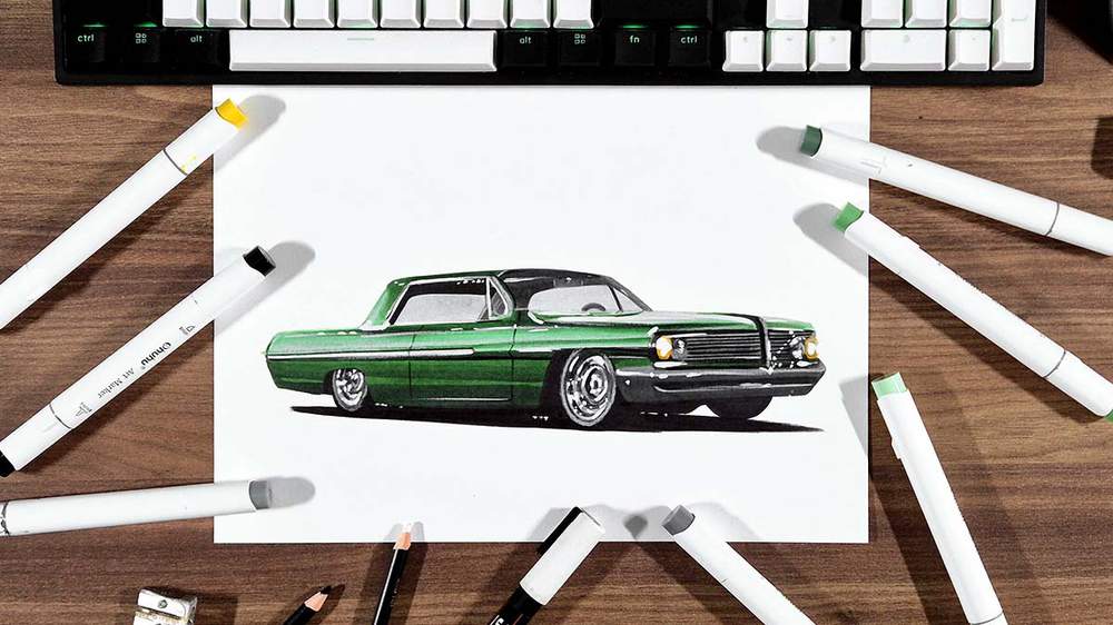 How to Draw a Lowrider in 14 Clear Steps - Realistic & Easy Step by ...