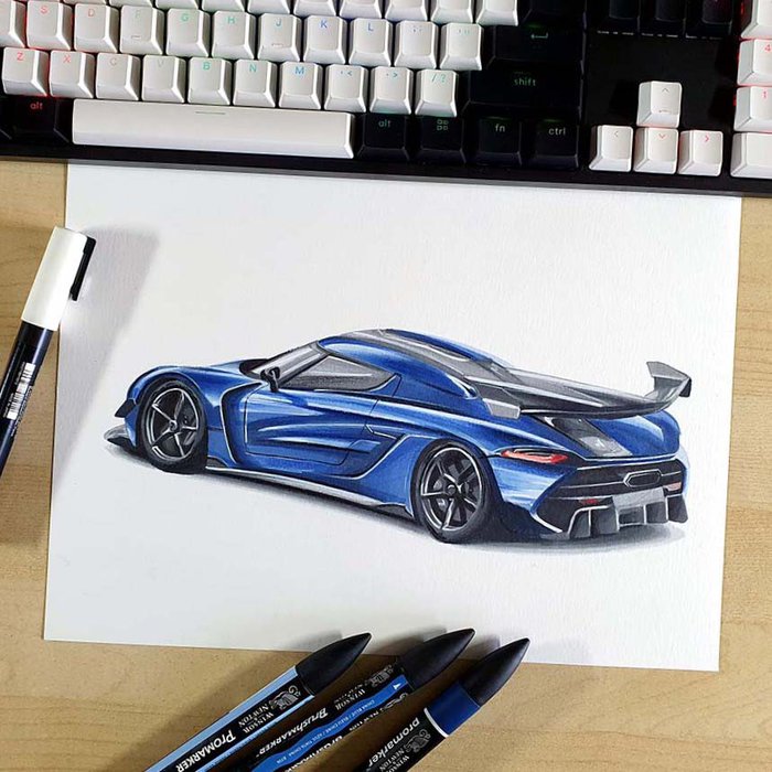 Koenigsegg Jesko Attack Drawing Tutorial | Easy AND Realistic Step-by ...