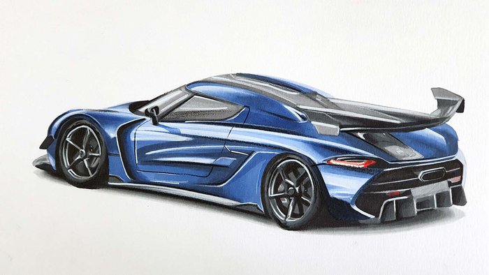Koenigsegg Jesko Attack Drawing Tutorial | Easy AND Realistic Step-by ...