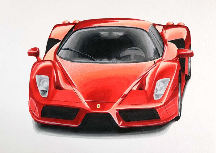 How to Draw a Ferrari Enzo Step by Step
