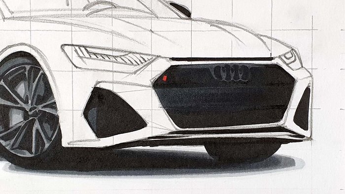 How to Draw an Audi RS7 - Easy Step-by-Step Tutorial