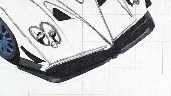 Exactly How I Drew This Pagani Zonda HP Barchetta