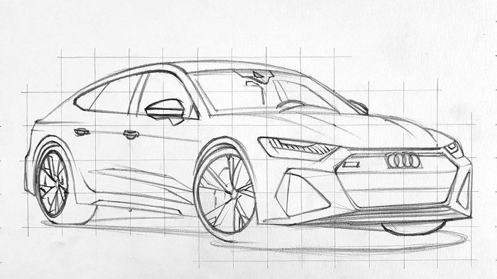 How to Draw an Audi RS7 - Easy Step-by-Step Tutorial