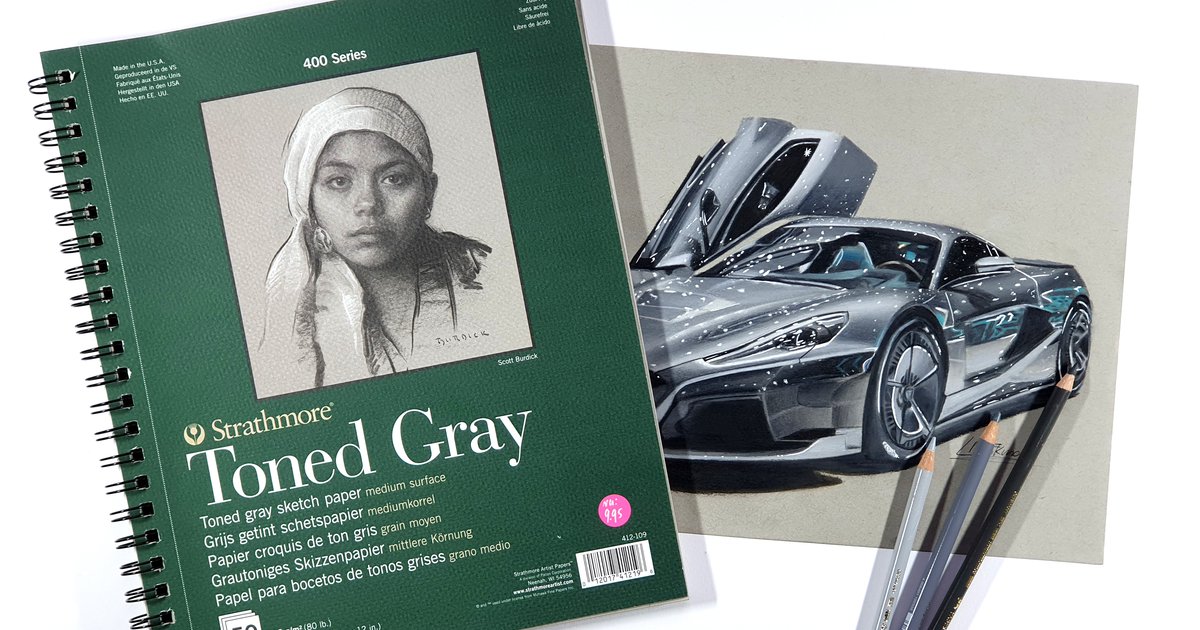 Strathmore 400 Series Toned Gray Paper Review - The Best Grey Toned Paper?