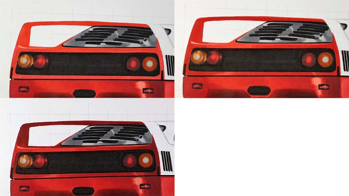 How to Draw a Ferrari F40 | Easy and Realistic Step-by-Step Tutorial
