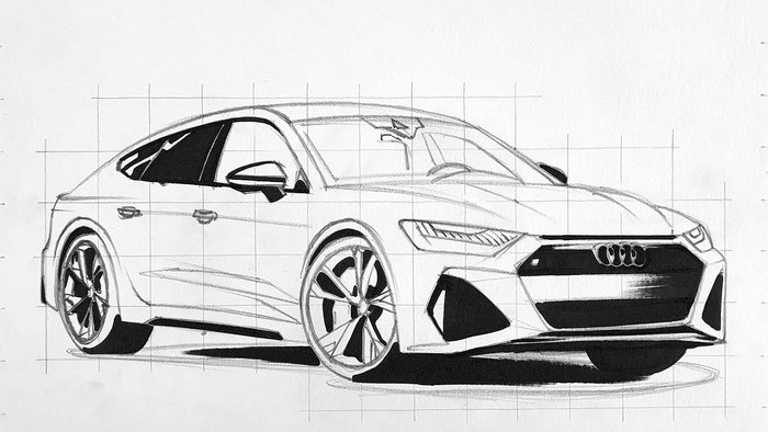 How to Draw an Audi RS7 - Easy Step-by-Step Tutorial