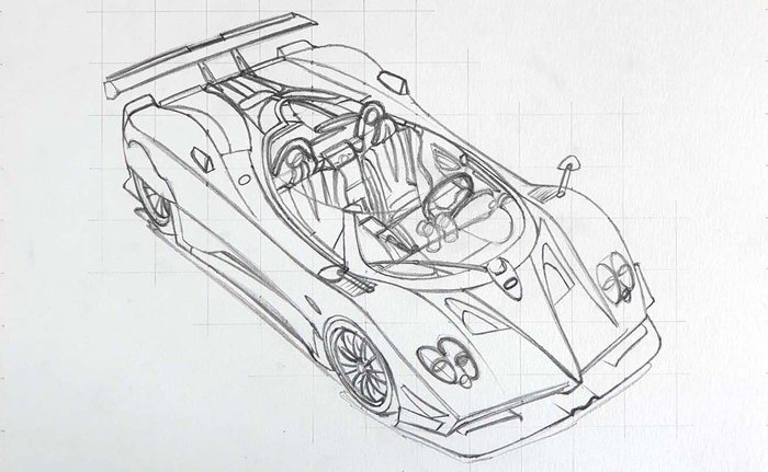 Exactly How I Drew This Pagani Zonda HP Barchetta