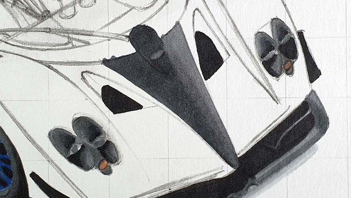Exactly How I Drew This Pagani Zonda HP Barchetta