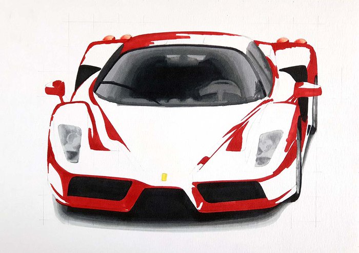 How to Draw a Ferrari Enzo Step by Step