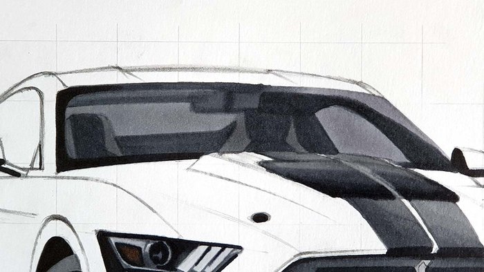 How to Draw Shmee's Ford Mustang Shelby GT500 Step-by-Step