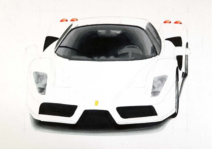 How to Draw a Ferrari Enzo Step by Step