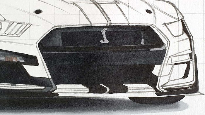 How to Draw Shmee's Ford Mustang Shelby GT500 Step-by-Step