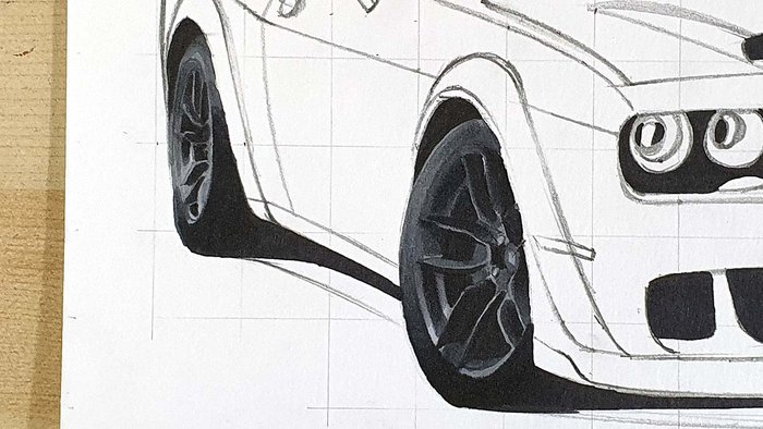 How to Draw a Dodge Challenger SRT Hellcat | Easy Step-by-Step Tutorial