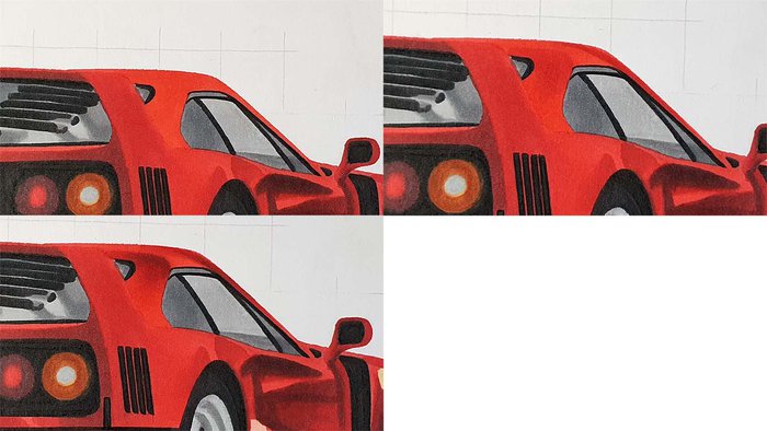 How to Draw a Ferrari F40 | Easy and Realistic Step-by-Step Tutorial